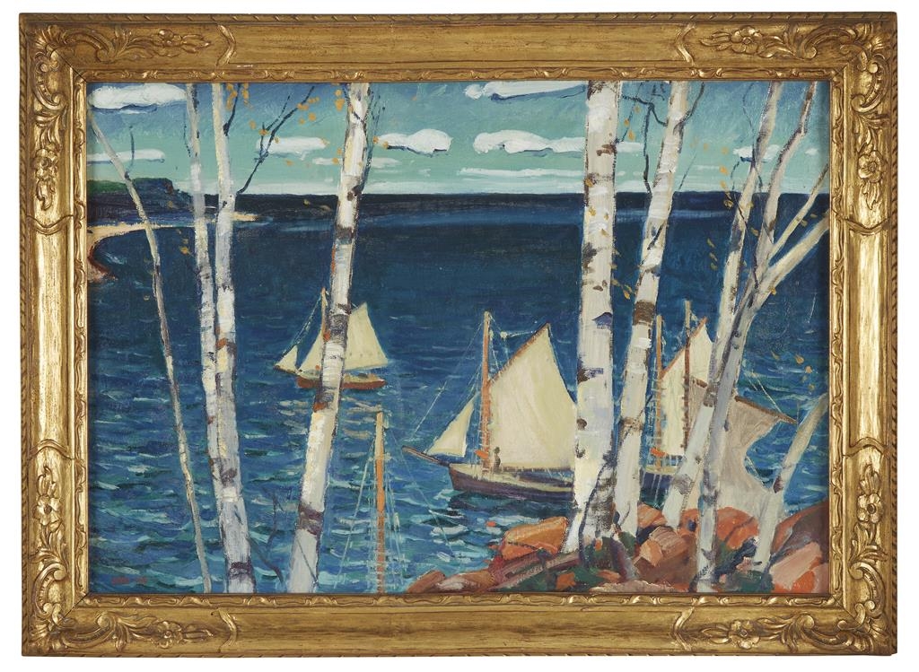 Jonas Lie | SEA AND BIRCHES | MutualArt