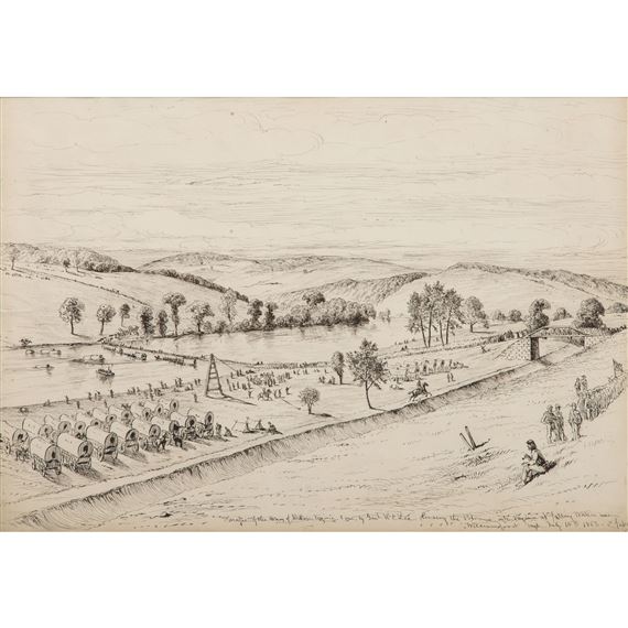 Edwin Forbes | Army of Northern Virginia Crossing the Potomac | MutualArt