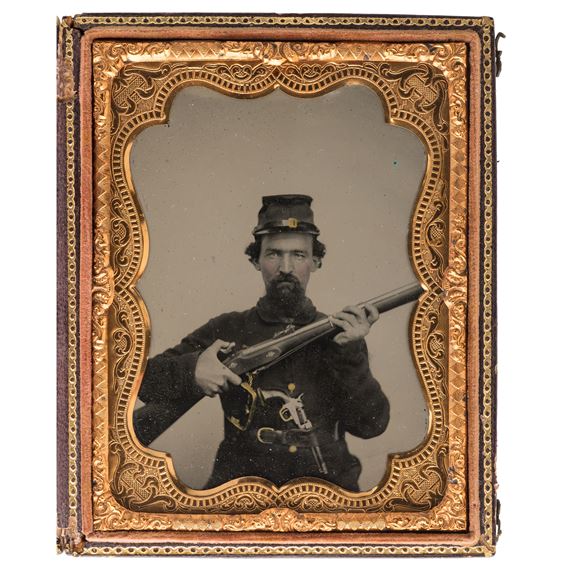George Smith Cook | Civil War Quarter Plate Ambrotype of a Well-Armed ...
