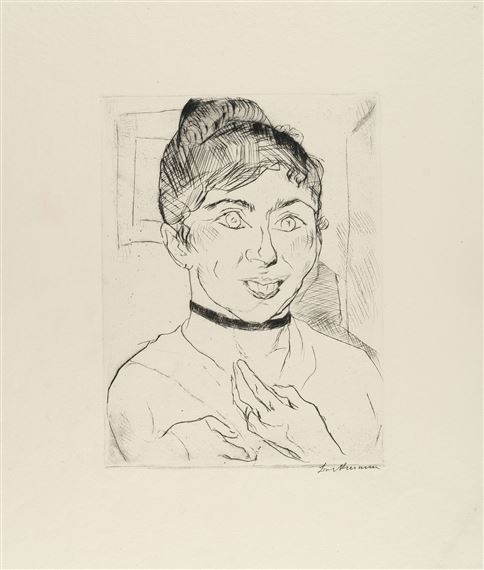 Max Beckmann | Portrait of Käthe Carl (1916) | MutualArt