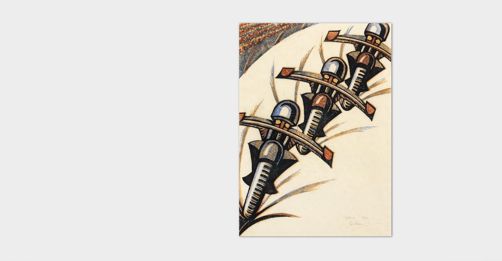 Sybil Andrews | Speedway (Coppel SA 29) (1934) | MutualArt