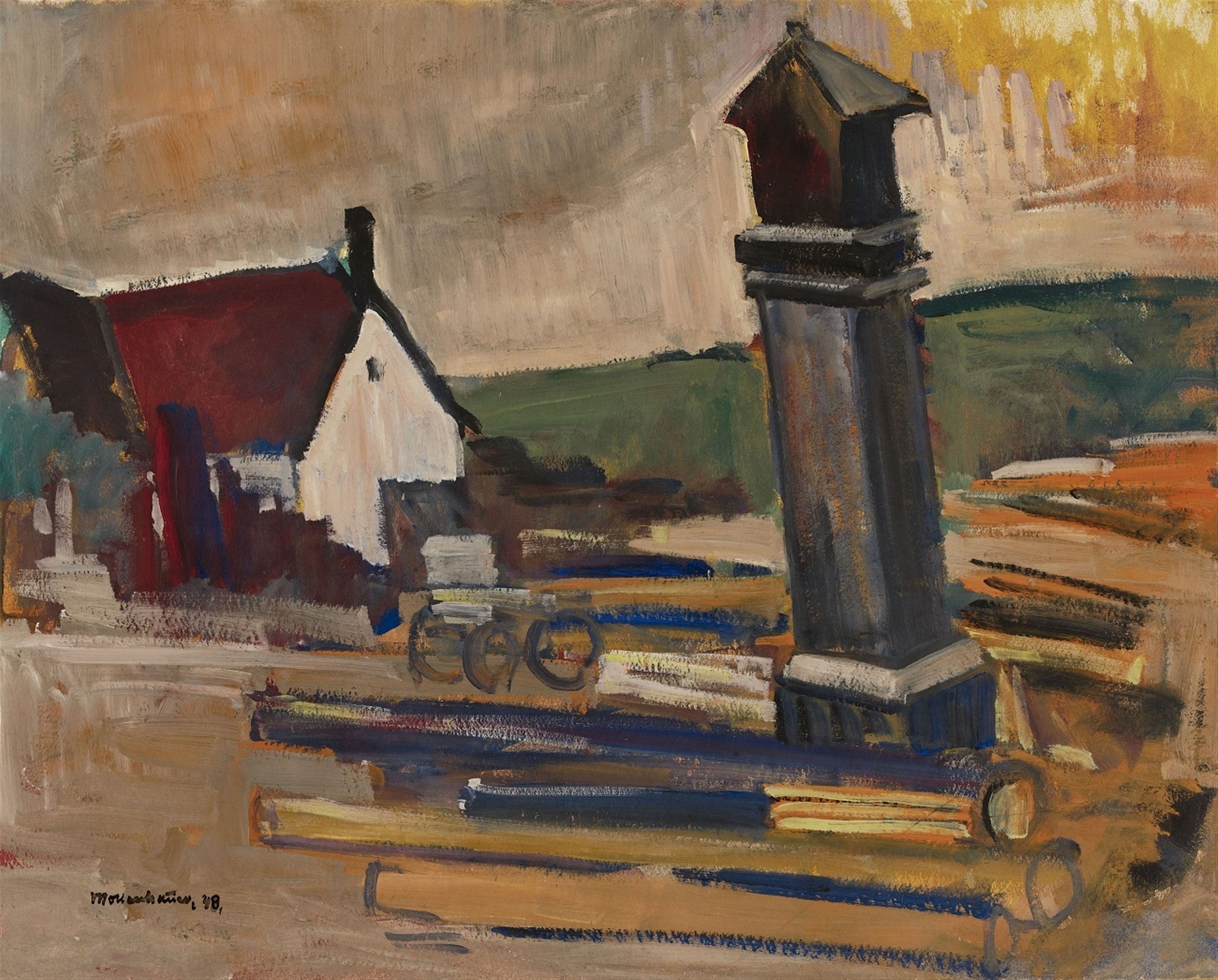 Ernst Mollenhauer | Holzplatz in der Eifel (1948) | MutualArt