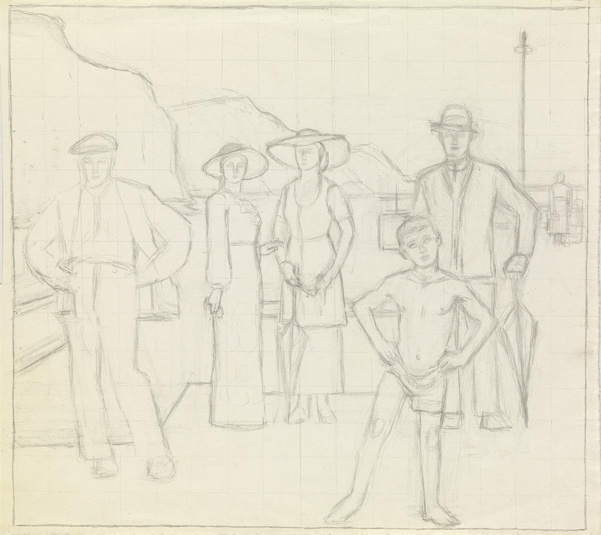 Jared French | Three pencil and pen and ink studies (1940) | MutualArt