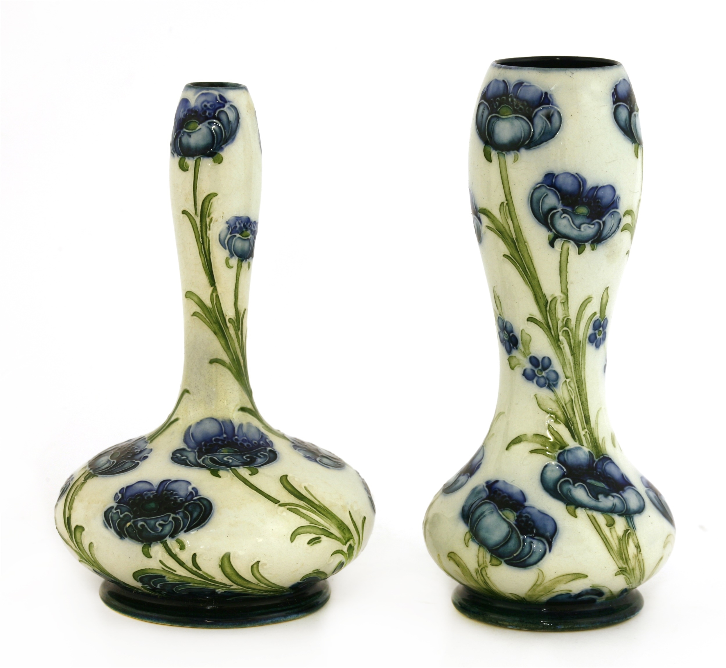 William Moorcroft | 2 Works; A James Macintyre Florian ware vase;A ...