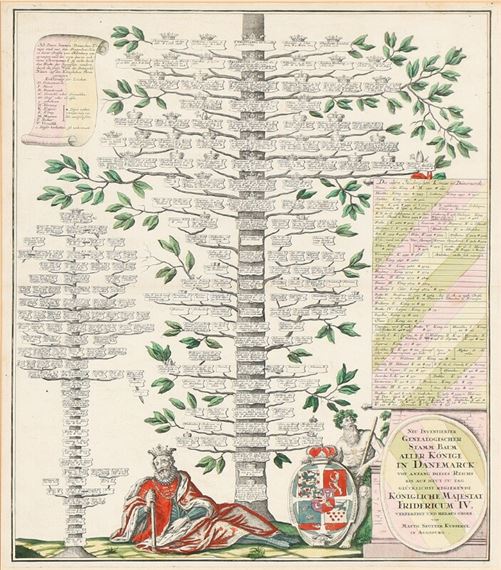 Georg Matthäus Seutter | A royal Danish family tree | MutualArt