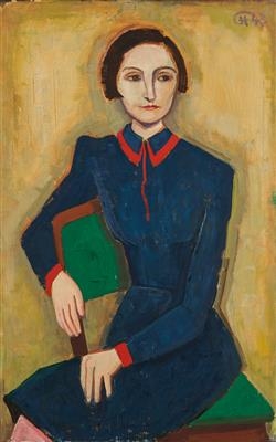 Karl Hofer | Portrait of Elisabeth Hofer (1943) | MutualArt