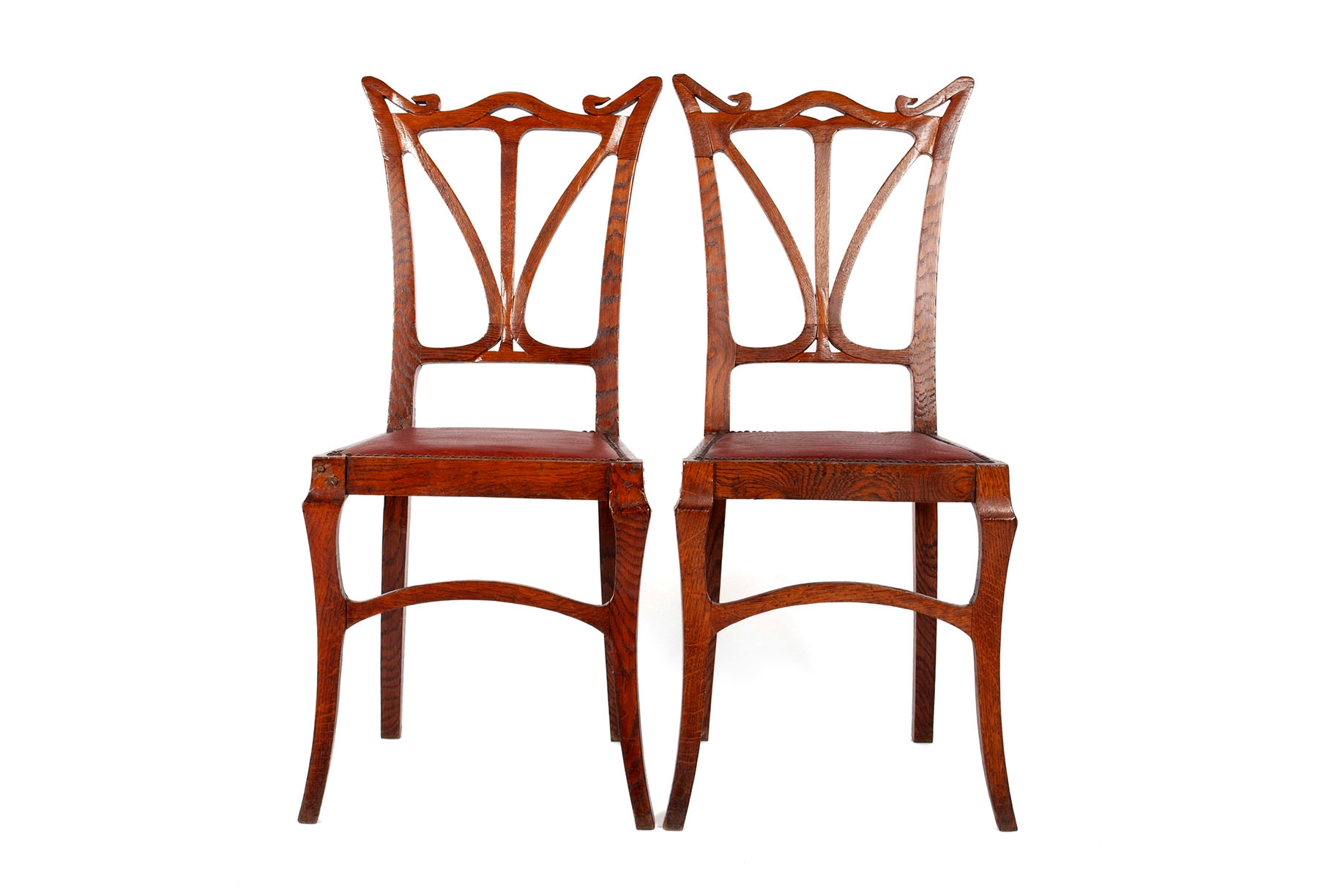 Victor Horta | PAIR OF ART NOUVEAU SIDE CHAIRS (1895) | MutualArt