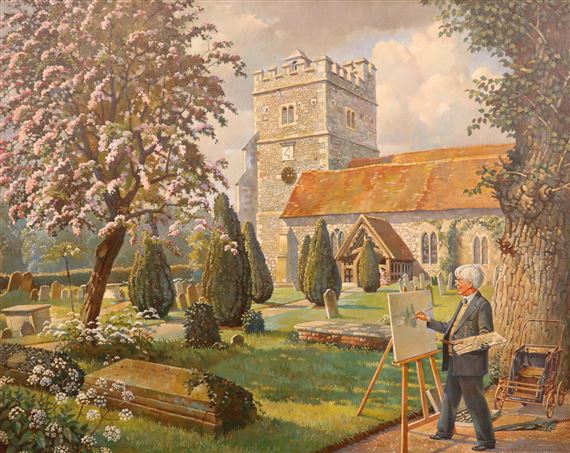 Philip Collingwood Priestley | Sir Stanley Spencer RA painting n the ...