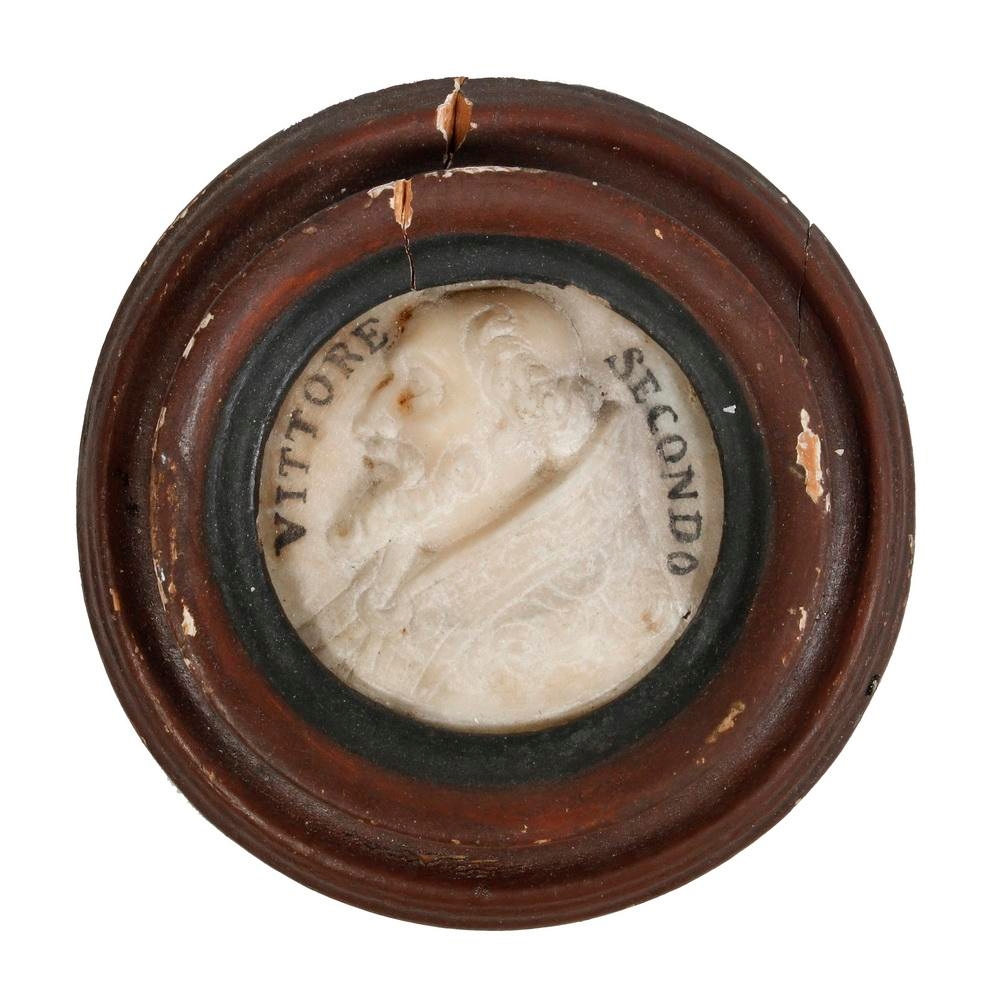 Italian School, 17th Century | Rondel Bust of Pope Victor II | MutualArt