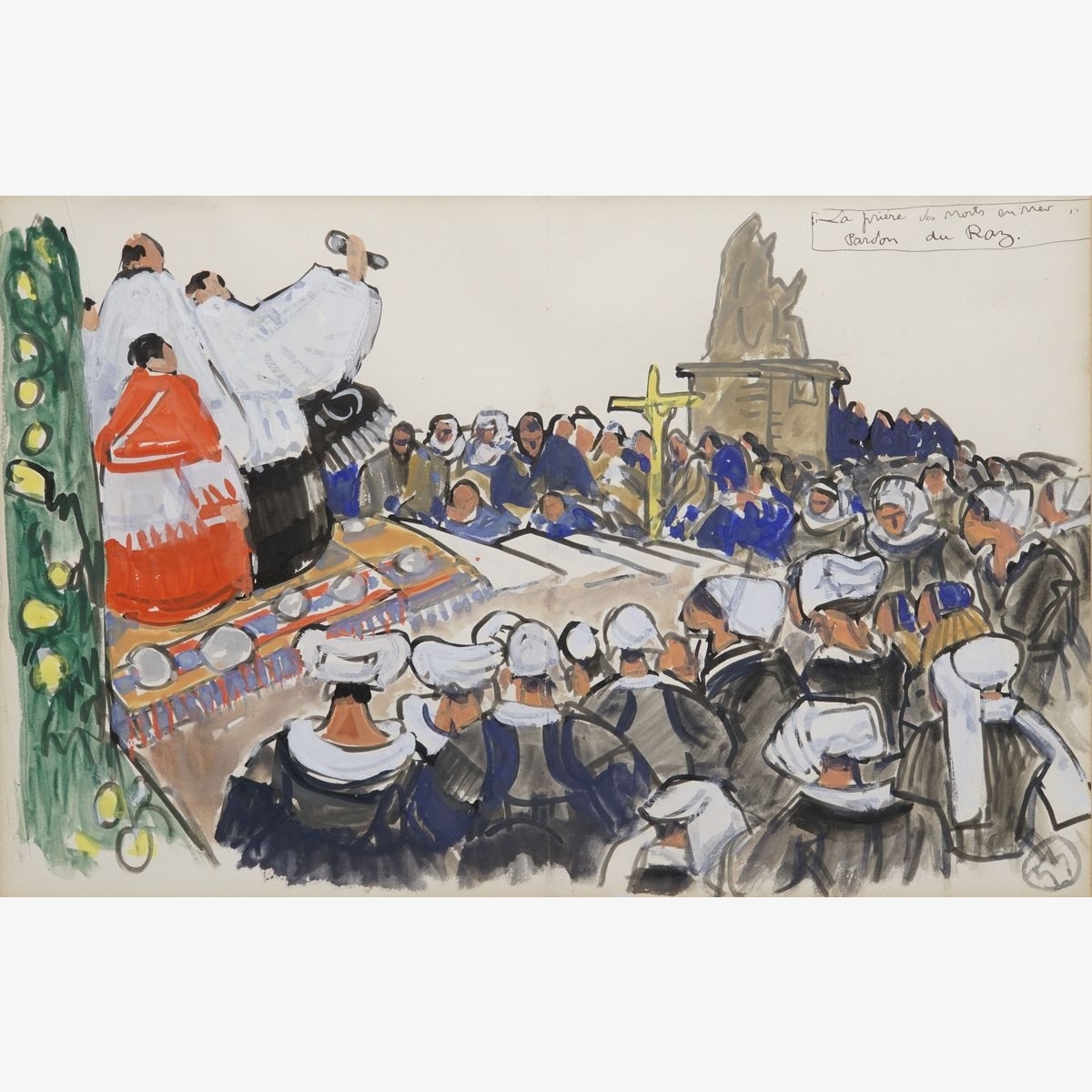 Mathurin Méheut | La prière des morts en mer, pardon du Raz | MutualArt