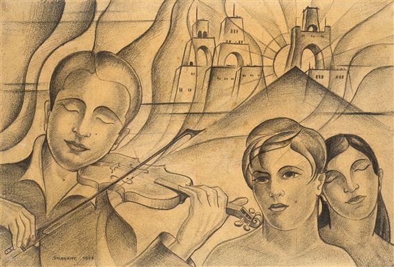 Ernesto Thayaht Michahelles | Violinista (1916) | MutualArt