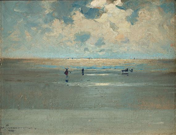 Arvid Johansson | French beach scene from Normandy or Brittany | MutualArt
