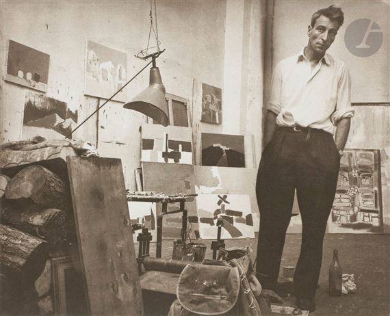 Denise Colomb | Nicolas de Staël dans son atelier (1954) | MutualArt