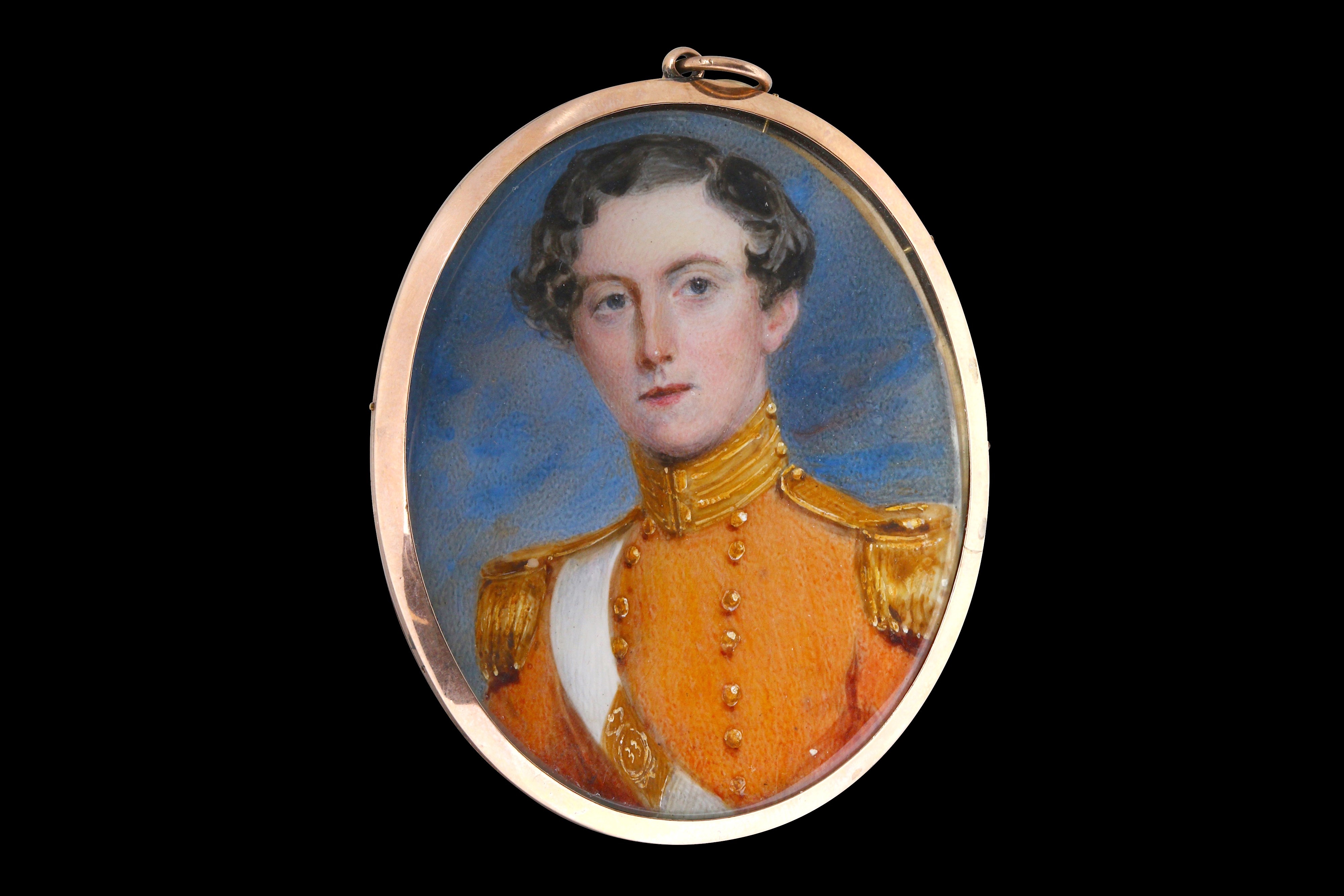 Alfred Chalon | Portrait miniature of an Officer of the 33rd Regiment ...