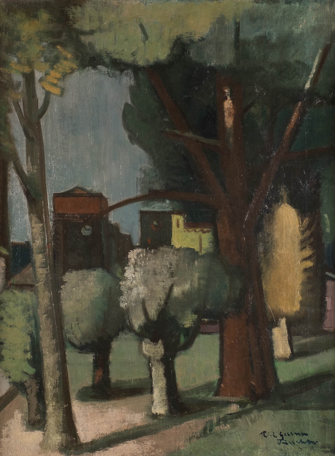 Richard Gessner | VIEW OF ZONS ON THE RHINE | MutualArt