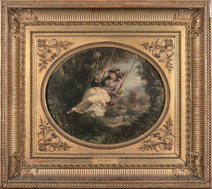 Henri Charles Antoine Baron | Lady in a Landscape | MutualArt