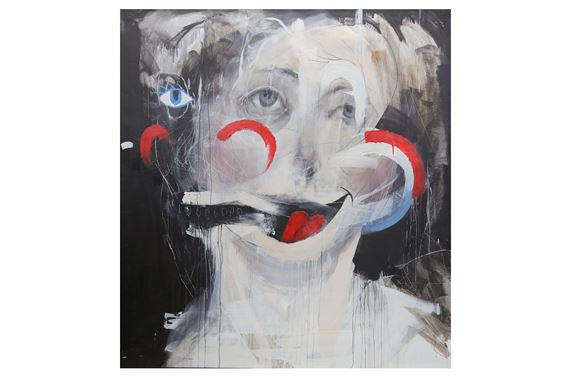 Charlie Isoe | Red, White and Blue We Love You (Cliche Painting) (2010 ...