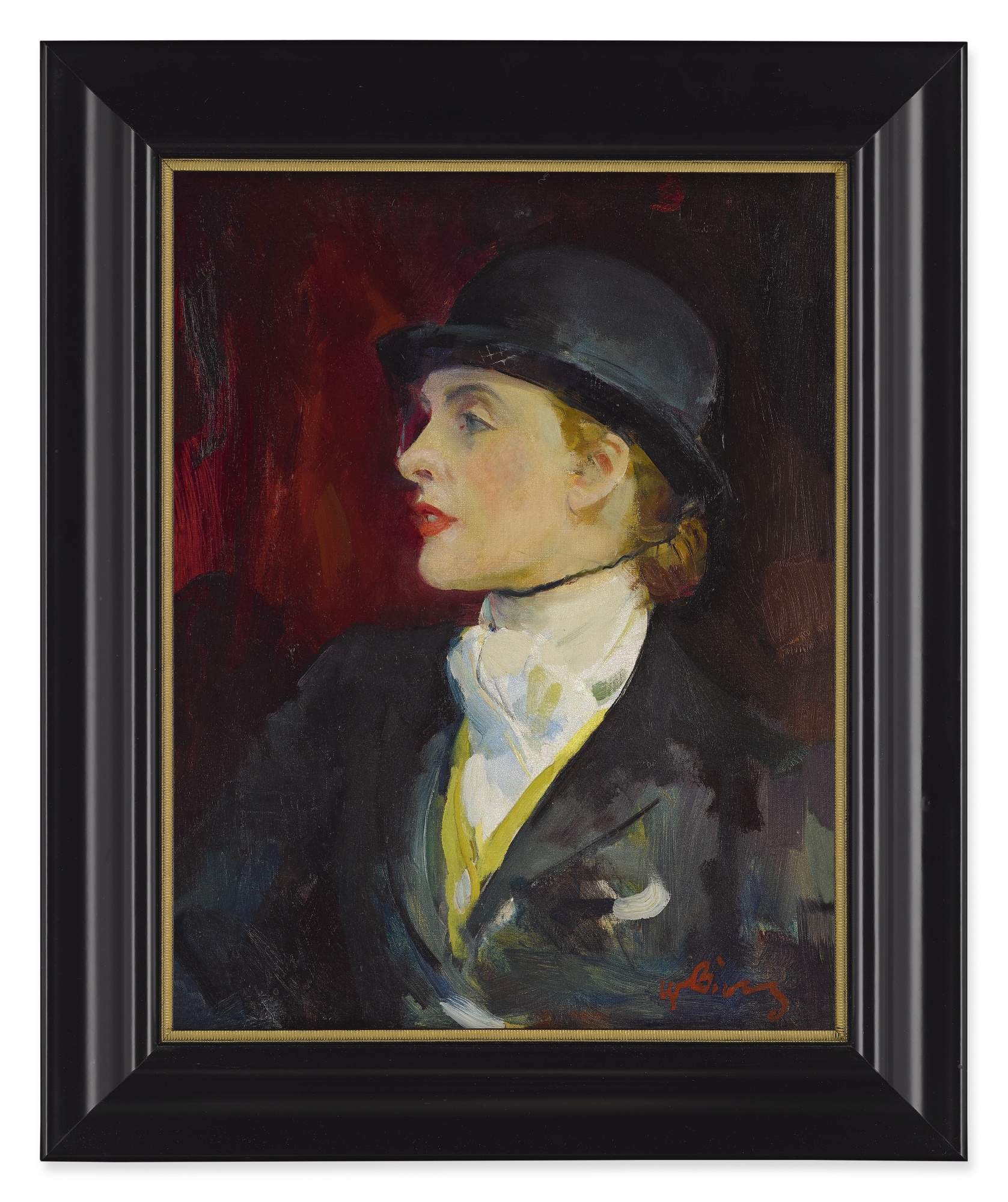 Walter Biggs | PORTRAIT OF MILDRED BIGGS IN RIDING GEAR | MutualArt