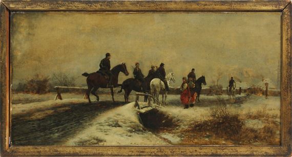 Antoni Piotrowski | Russian Patrol Checkpoint (1883) | MutualArt