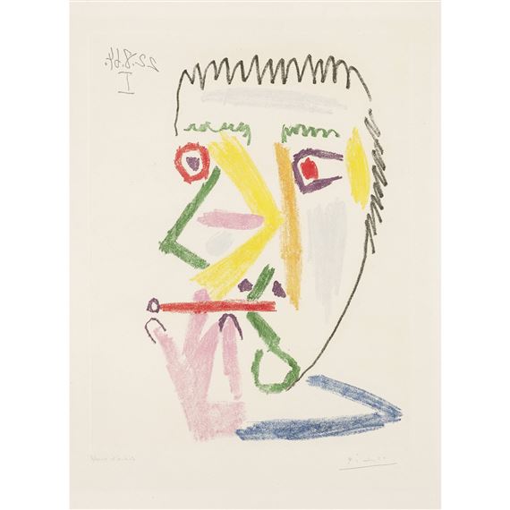 Pablo Picasso | Fumeur à la cigarette rouge (1964) | MutualArt
