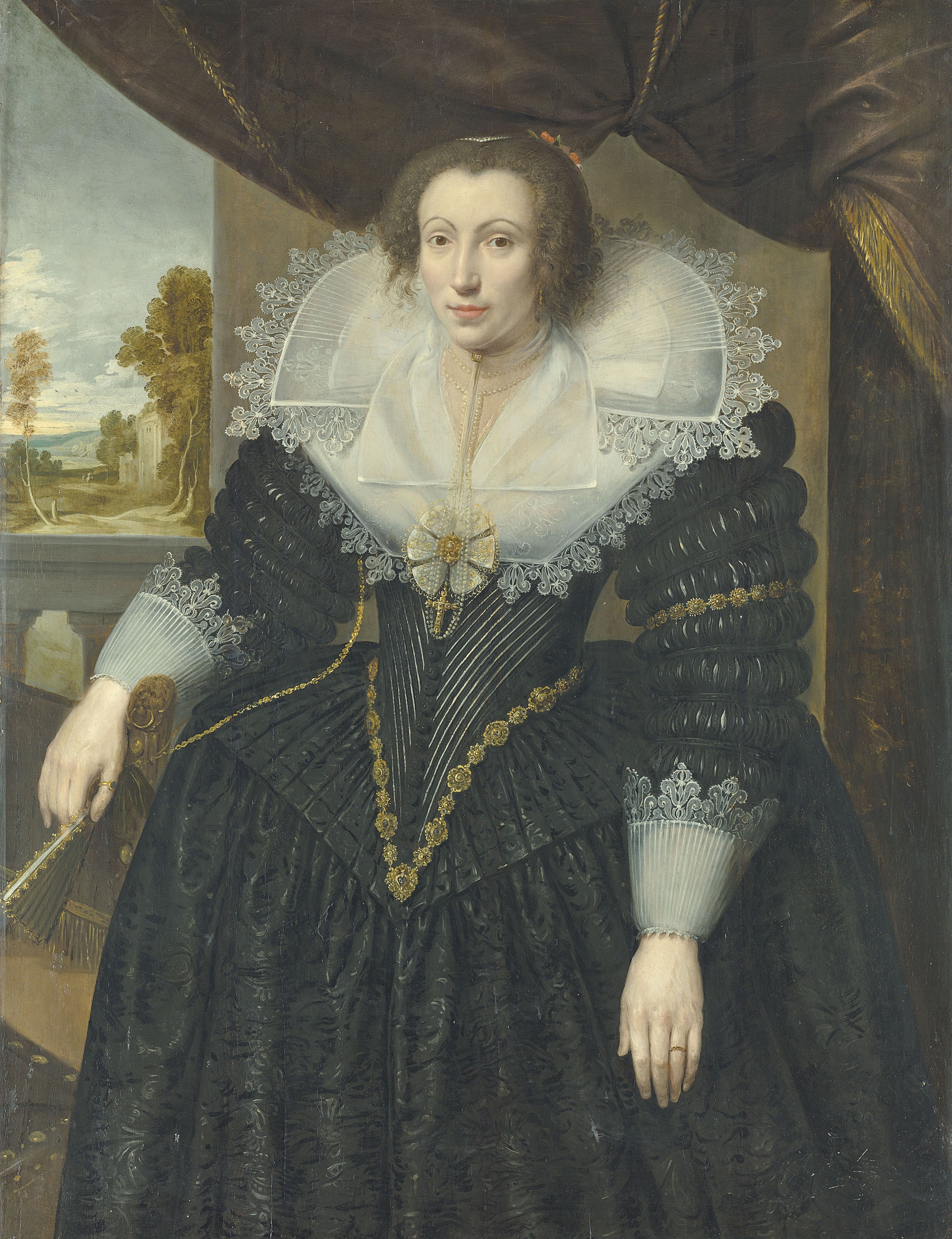 Flemish School 17th Century | Portrait of a lady, three-quarter-length ...