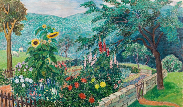 Hélène Funke | Flower garden (1920) | MutualArt