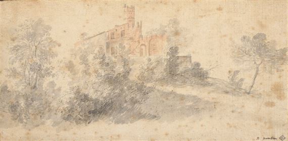 Nicolas Poussin | Paysage au château fort | MutualArt