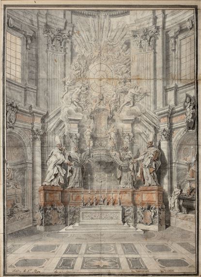 French School, 18th Century | Vue de la chapelle de la chaire de Saint ...