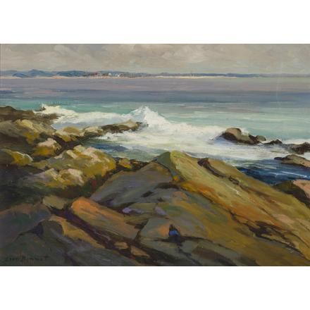 Leon Durand Bonnet | Looking across San Diego Bay | MutualArt