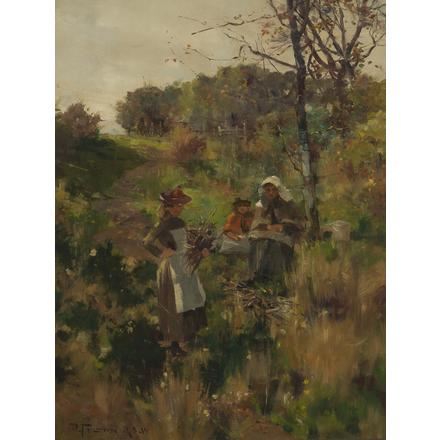 David Fulton | Women collecting firewood | MutualArt