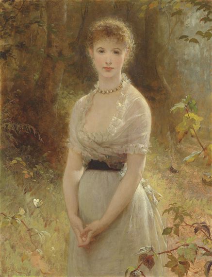 George Elgar Hicks | Portrait of Mrs. Park Gates | MutualArt