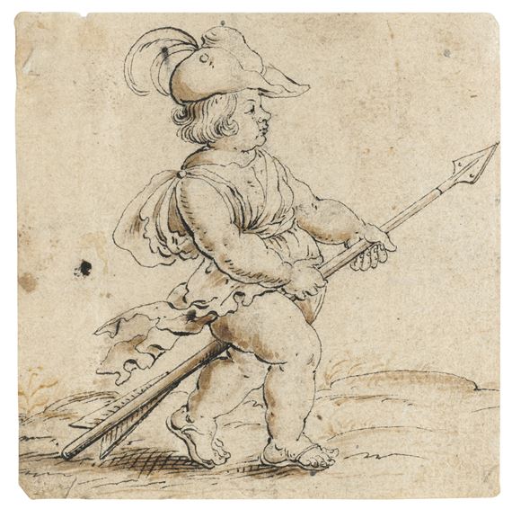 Jost Amman | Four drawings of putti at play | MutualArt