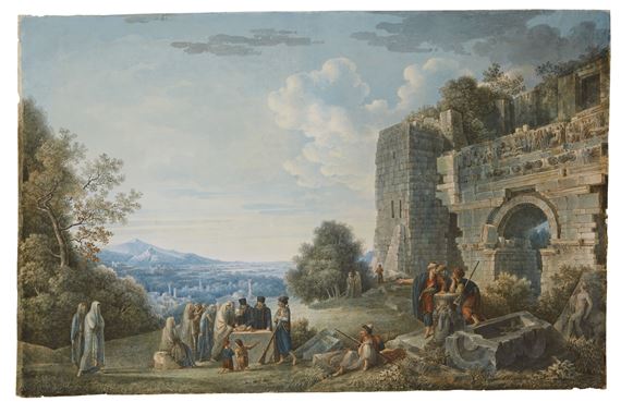 Louis-François Cassas | View of Ephesus, with the Gate of Persecution ...