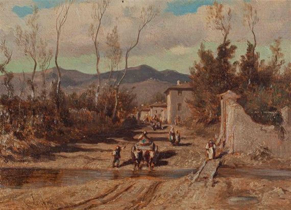 Emile Charles Joseph Loubon | Paysage animé de Provence | MutualArt