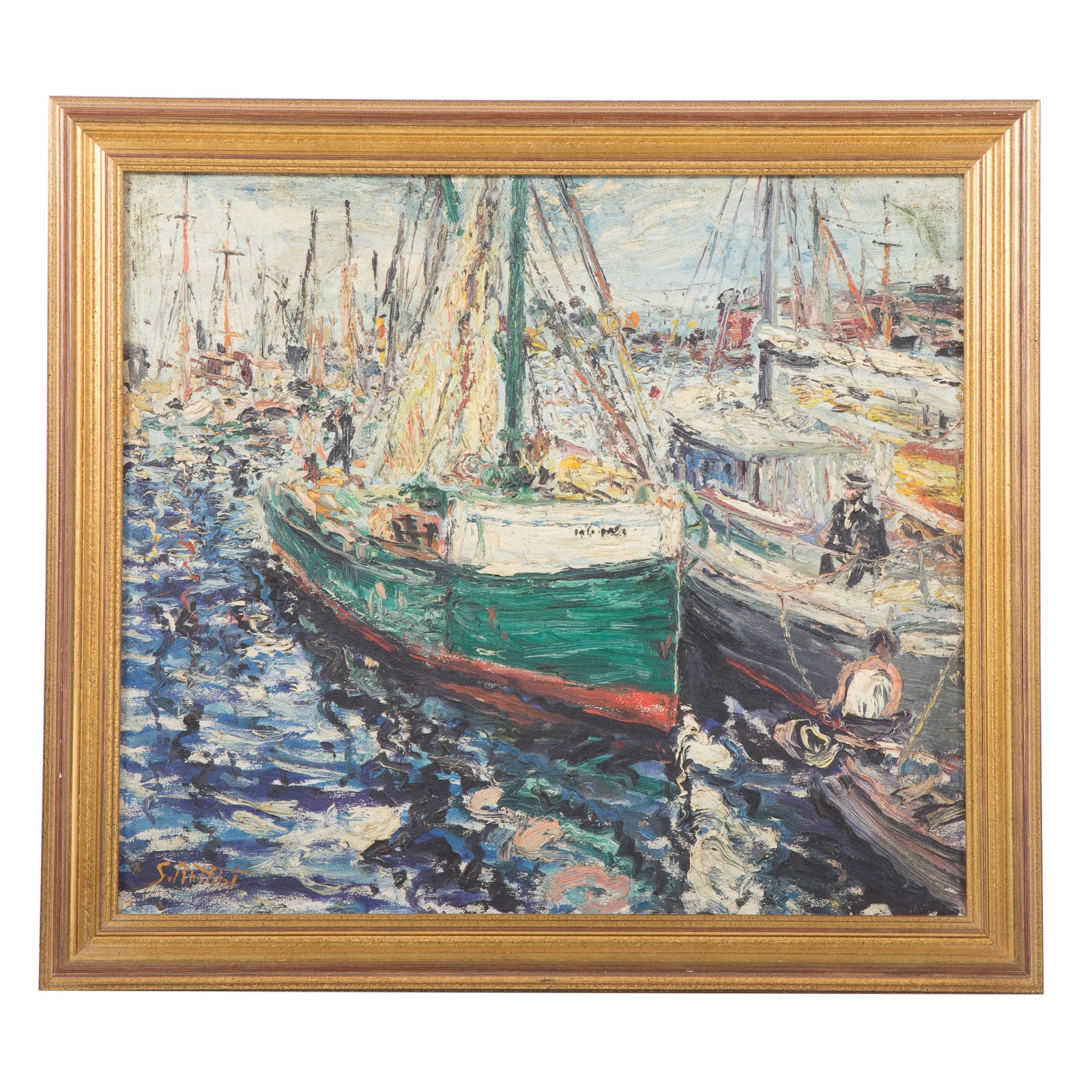 Samuel Rothbort | Impressionistic Harbor Scene | MutualArt