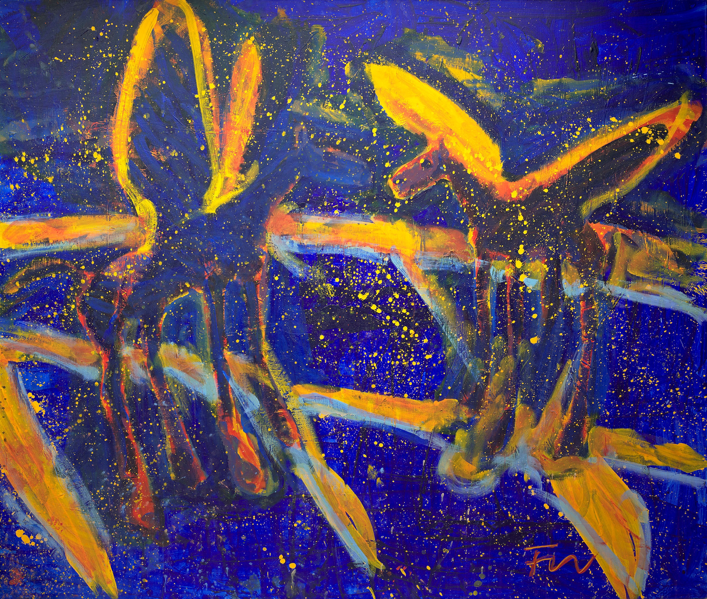 Frans Widerberg | To vingehester (1998) | MutualArt