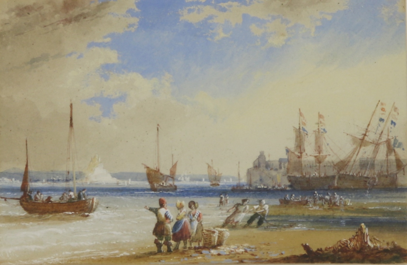 Nicholas Condy | Two works: A VIEW OF PENZANCE WITH FIGURES IN THE ...