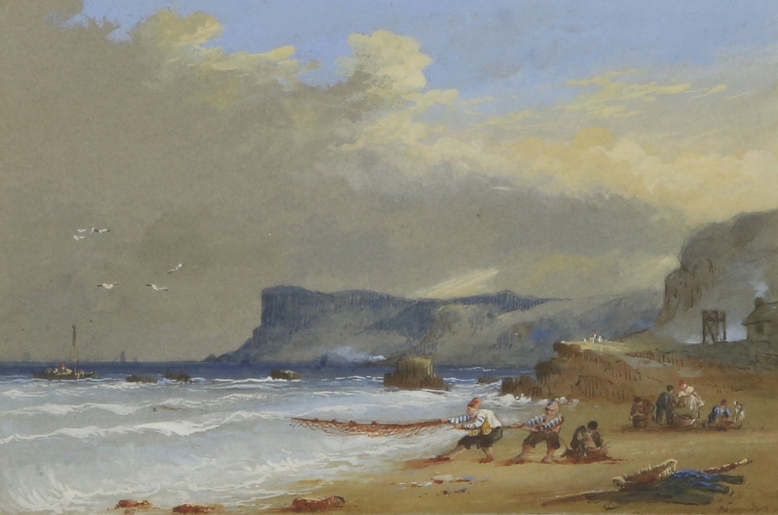 Nicholas Condy | Two works: A VIEW OF PENZANCE WITH FIGURES IN THE ...