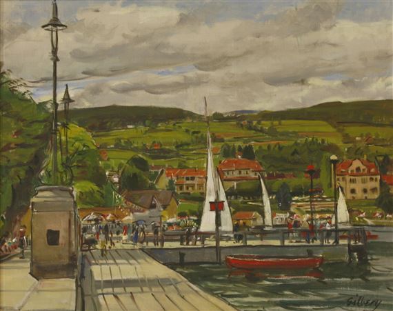Michael Gilbery | YACHTS IN A HARBOUR | MutualArt