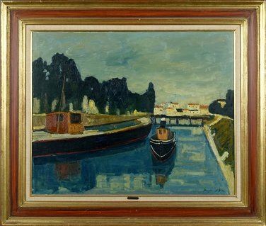Georges Borgeaud | Le Port d'Yverdon (1971) | MutualArt