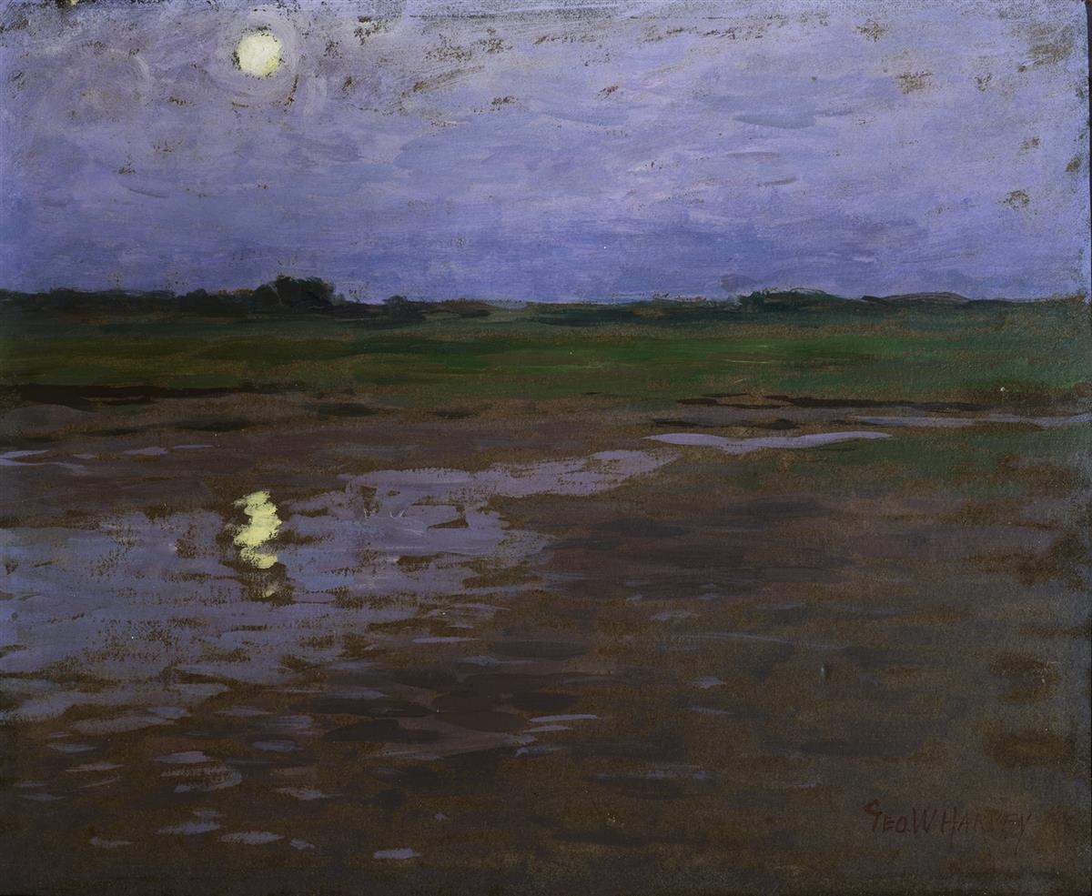 George W. Harvey | Moonlight Seascape | MutualArt