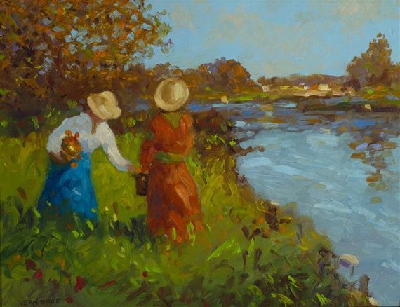 Vern Broe | Picking Flowers on the Shore | MutualArt