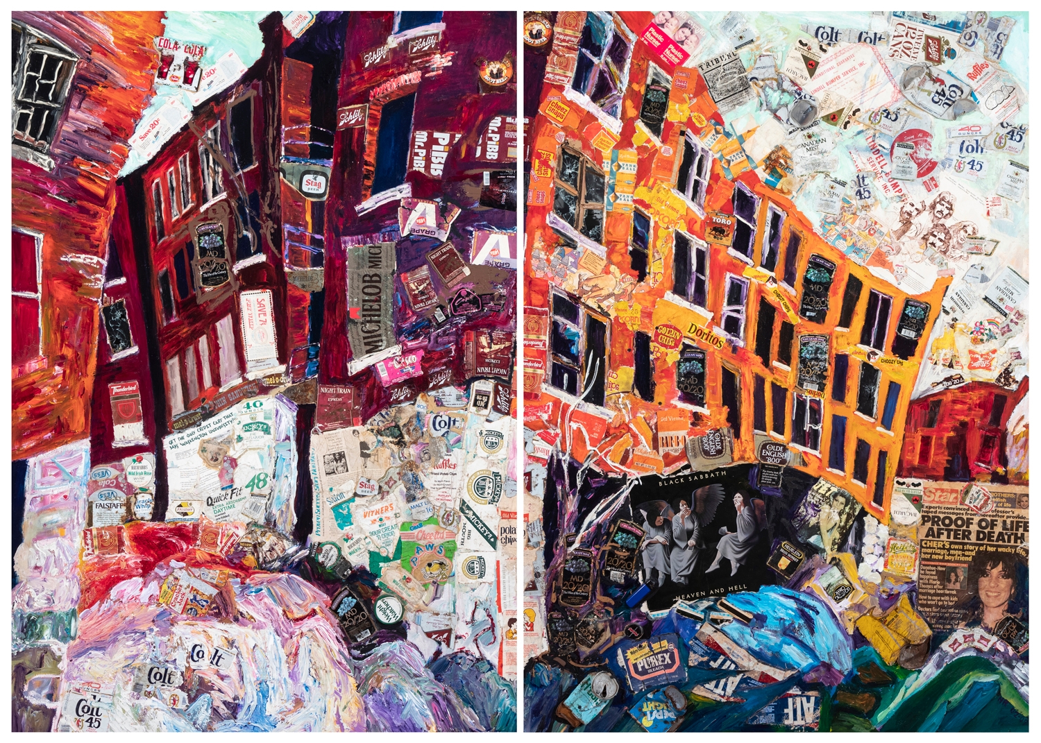 Nick Riggio | Diptych, Untitled collage of found objects (2009) | MutualArt