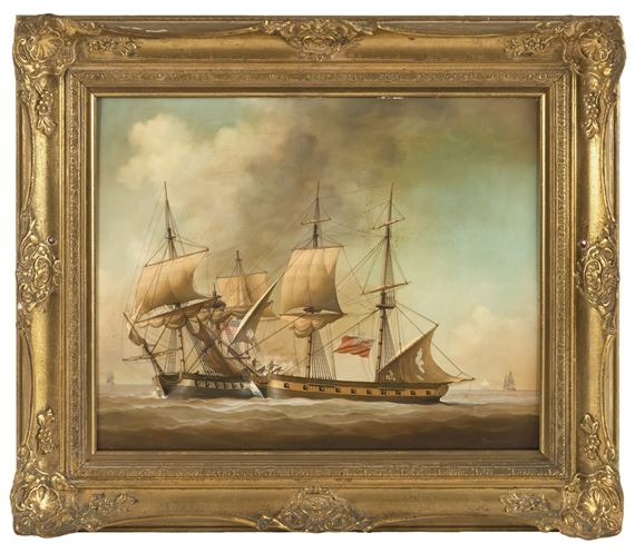 Louis Dodd | A naval engagment between American and English ships ...
