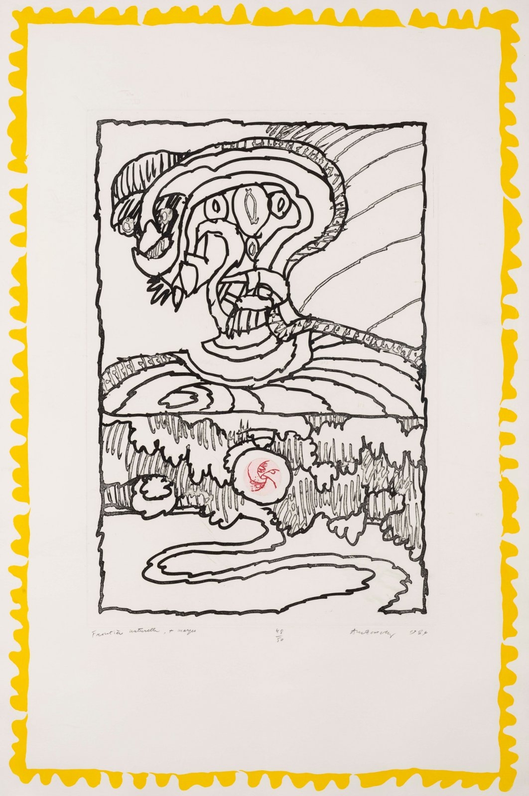 Pierre Alechinsky | Frontière Naturelle (1976) | MutualArt