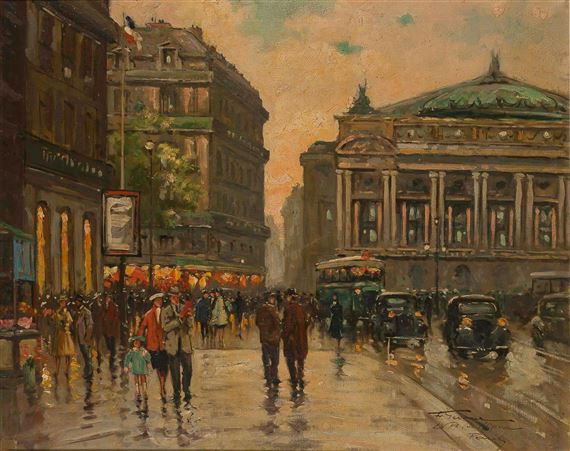 Francois Gerome | Place de l'Opera, Paris | MutualArt