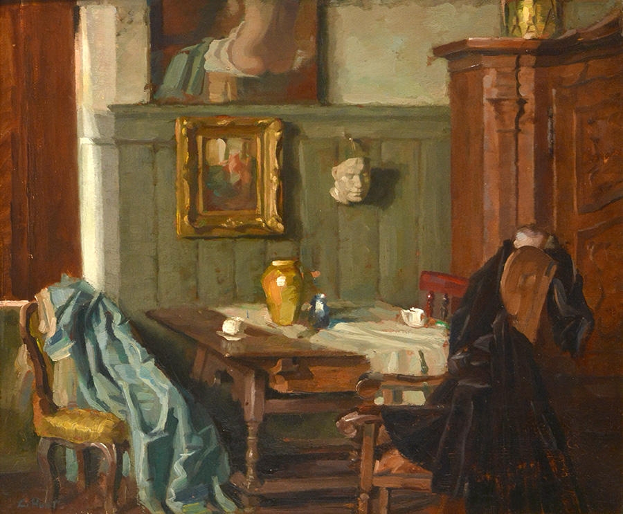 Charles Huot | L'intérieur d'Atelier de l'Artiste | MutualArt