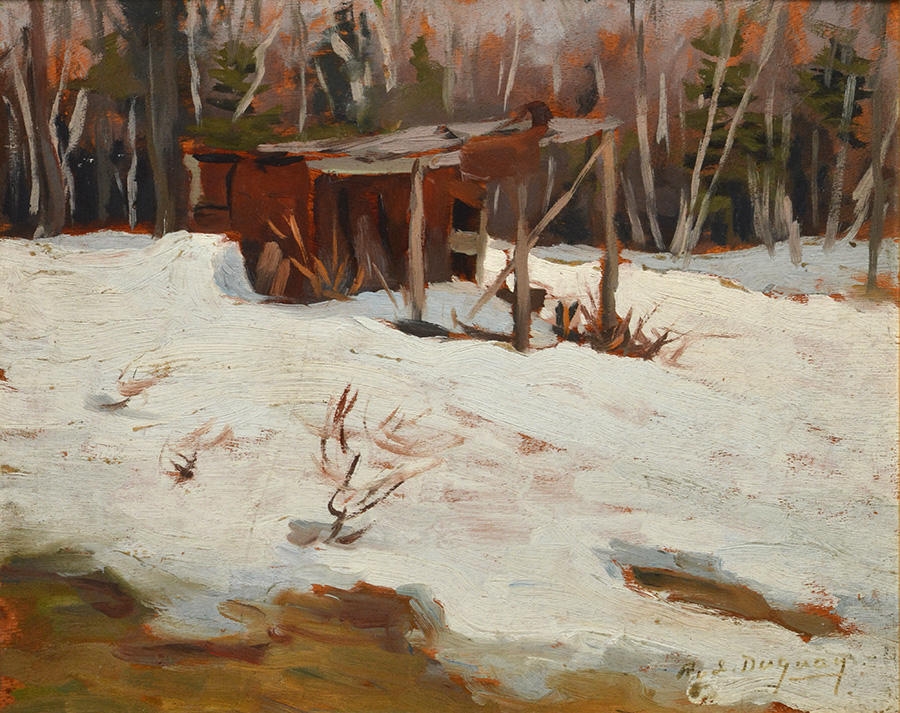 Rodolphe Duguay | Untitled (cabin in the winter) | MutualArt