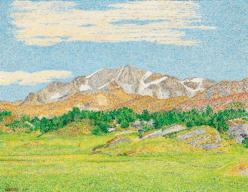 Gottardo Segantini | Summer landscape in Engadine (1961) | MutualArt