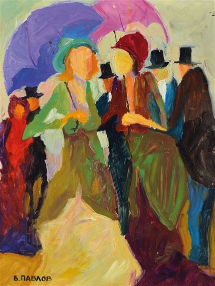Boris Pavlov | Promenade at Festival in Cannes (1972) | MutualArt